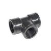 Tubo conector T con rosca PVC